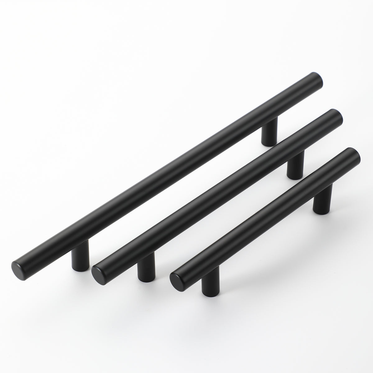 Stylish Modern Round Matt Black Handles