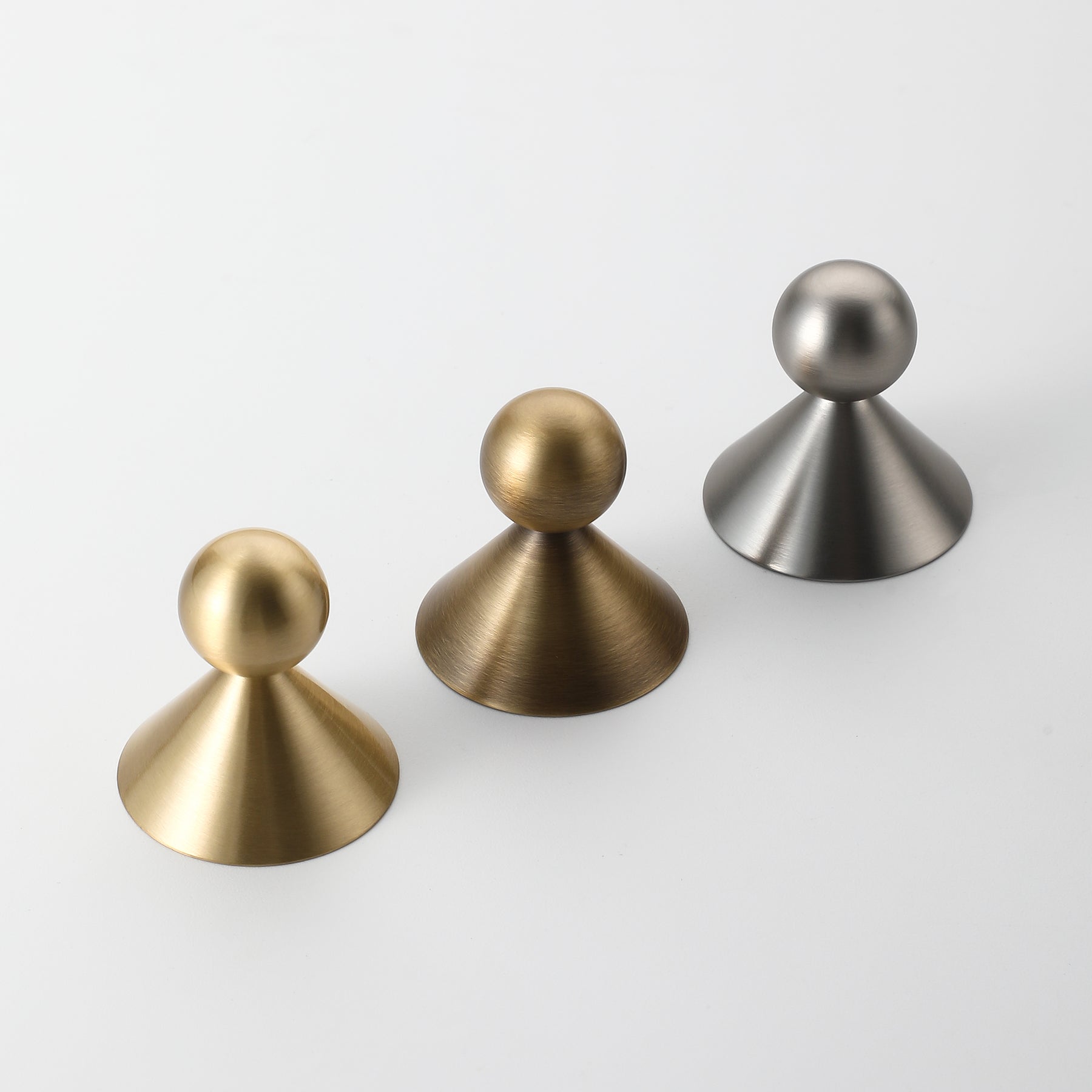 Crest Brass Knob | 3 Color Options | LuxHandles Australia