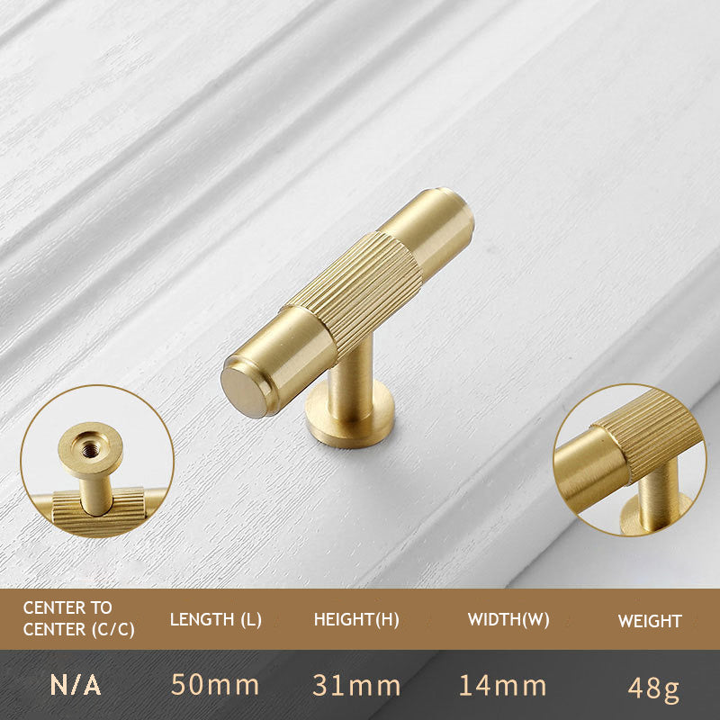 Stria Solid Brass with Classic Brass Finish – Luxhandles