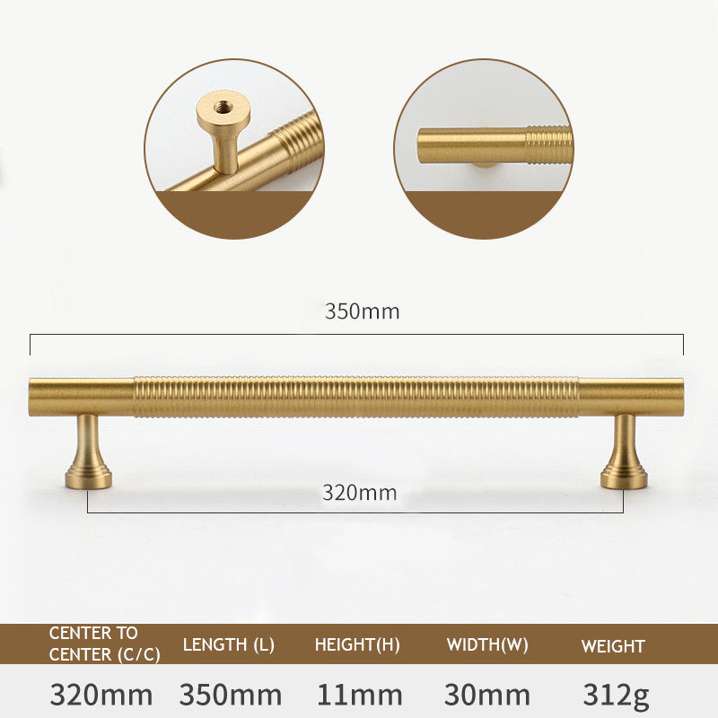 Linear Solid Brass with Classic Brass Finish – Luxhandles