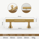 Linear Solid Brass with Classic Brass Finish – Luxhandles