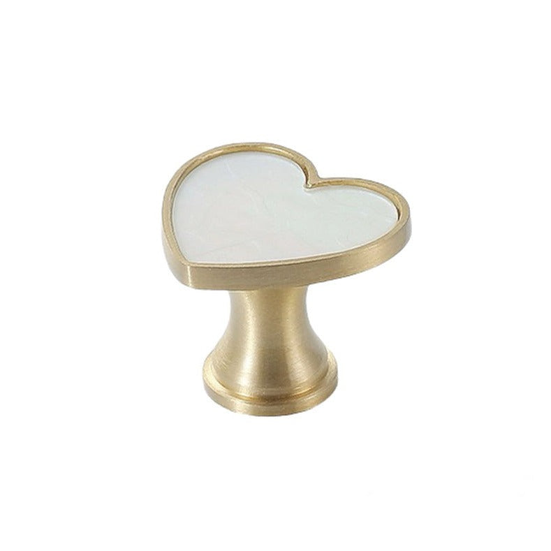 Unique and Heartfelt: Marble Heart Solid Brass Knob – Luxhandles