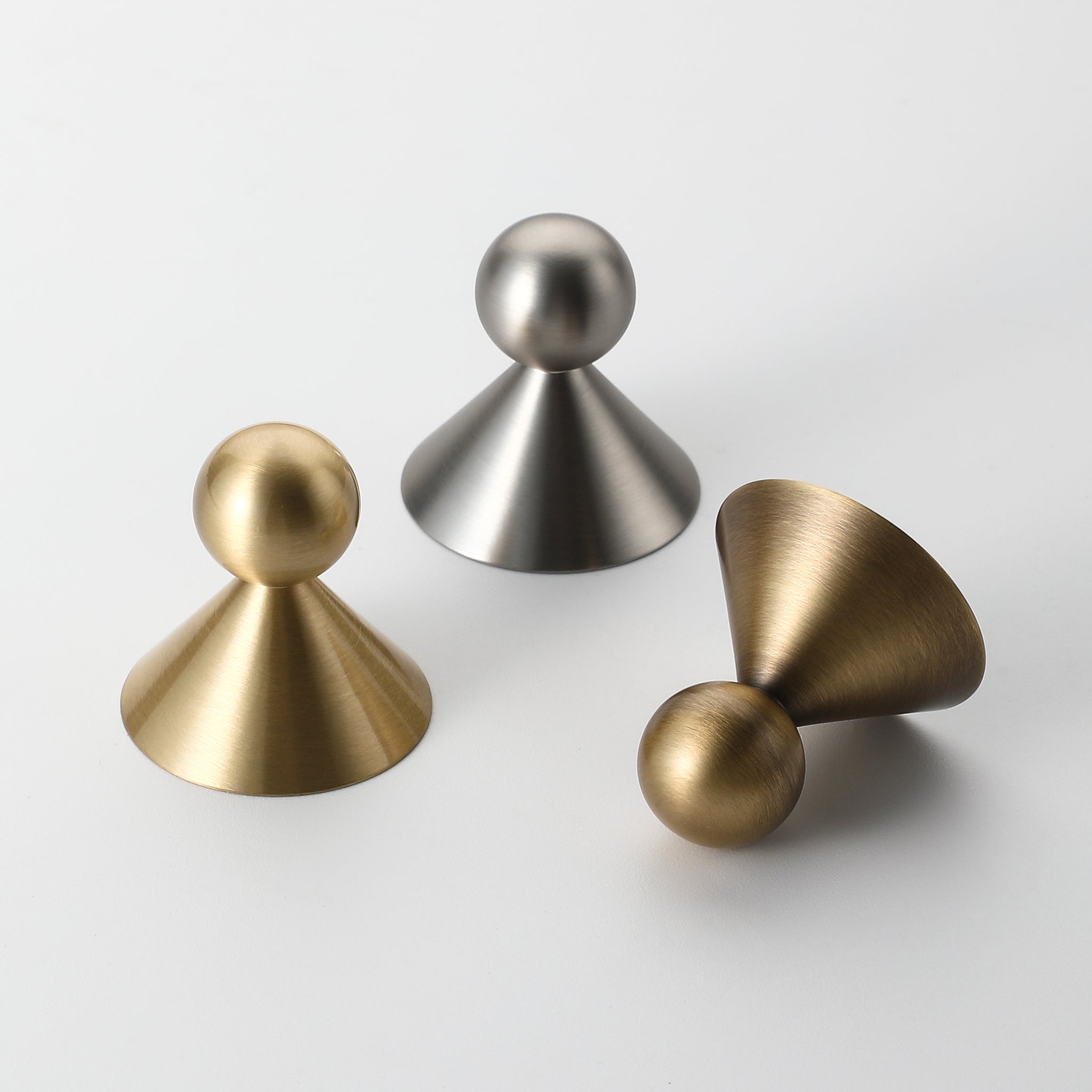 Crest Brass Knob | 3 Color Options | LuxHandles Australia