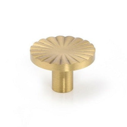 Sunburst Solid Brass Knob – Luxhandles