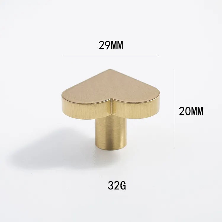 Heart Solid Brass Knobs – Luxhandles